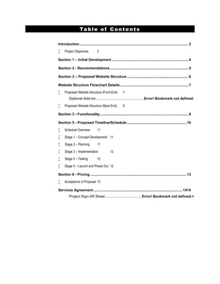 Web site proposal | PDF