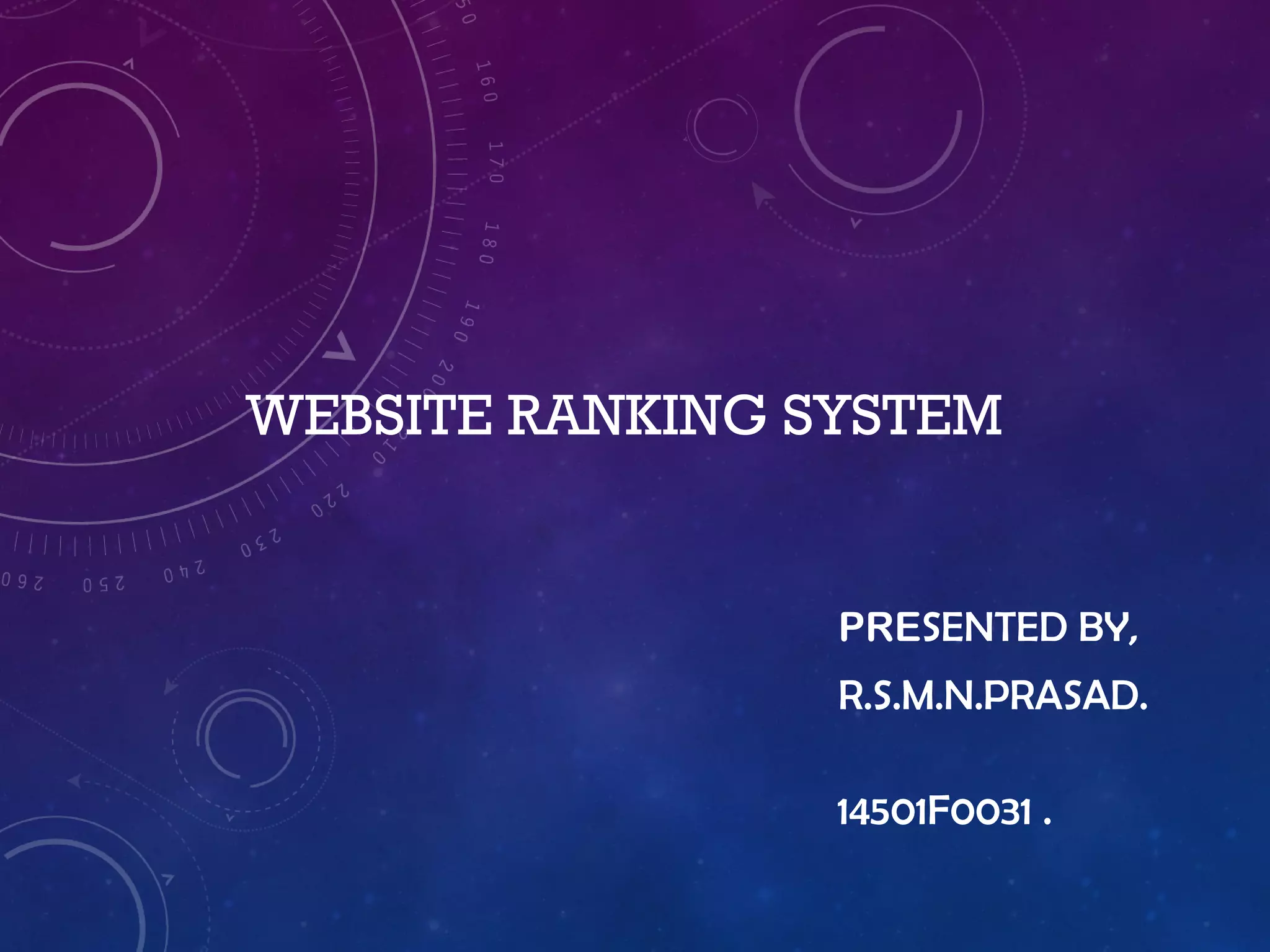 Website ranking system | PPT
