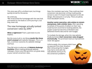 Website Redesign Horror Stories - The Top 9 Nightmares to Vanquish! | PPT