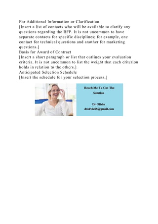 Website Request for Proposals (RFP)1. DESCRIPTION, PURPOSE AND O.docx