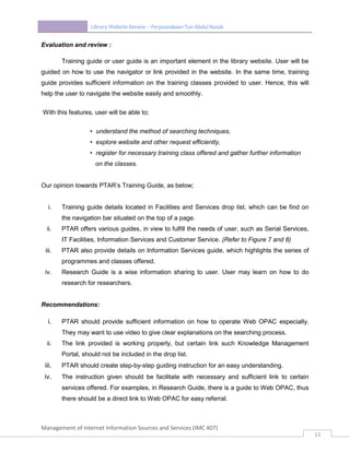 PTAR UITM Website review | PDF