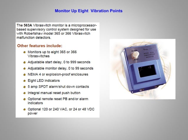 Vibration Switches and Monitors | PPT