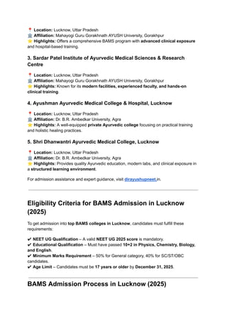 Your Guide to the Best BAMS Institutions | PDF