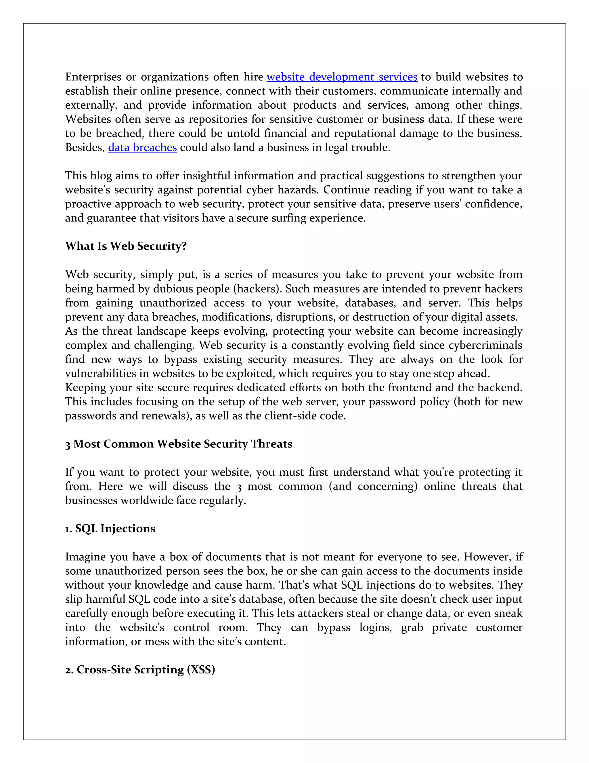 Website Security: A Guide to Defending Your Website | PDF