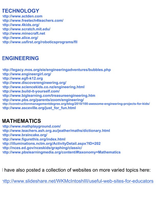 Websites for stem education | PDF