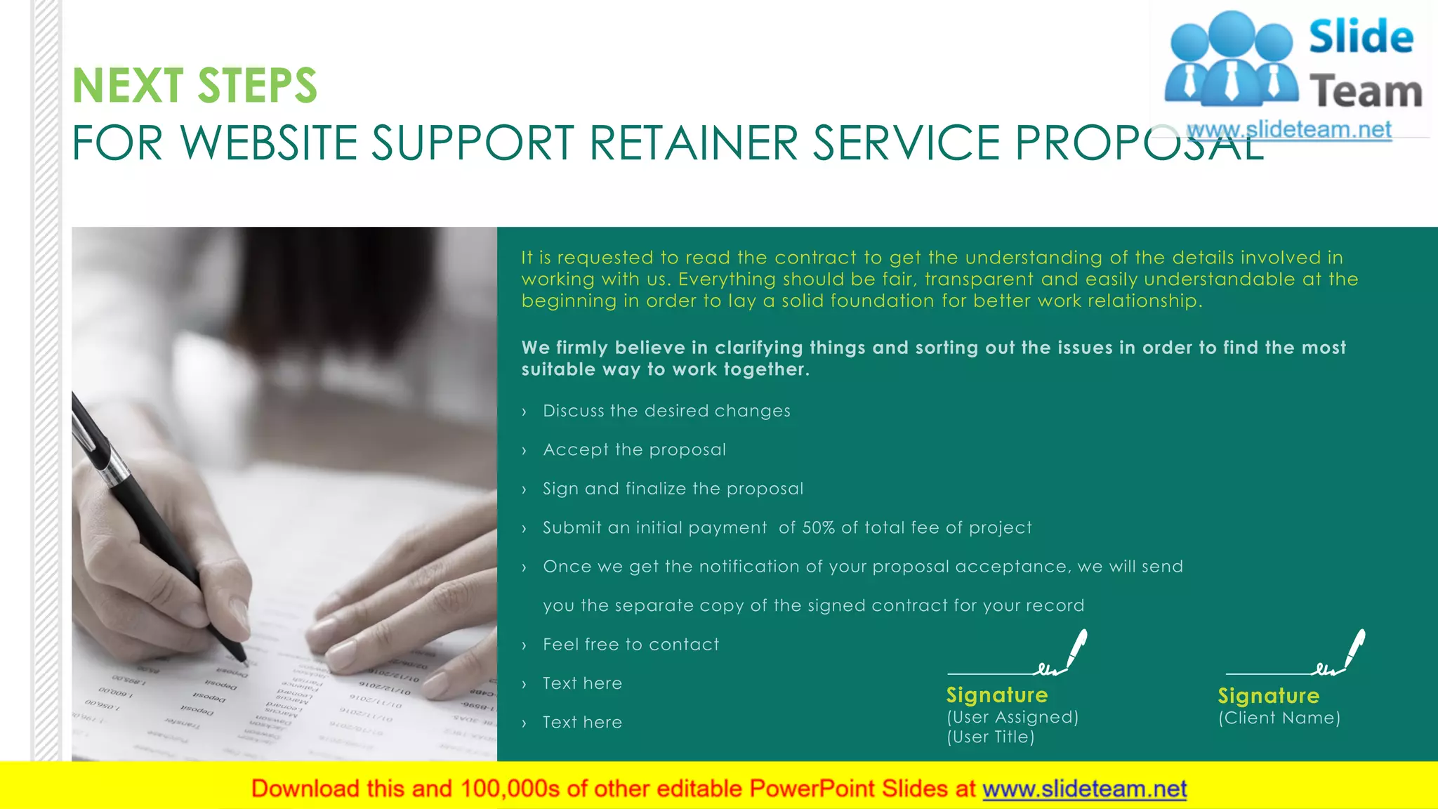 Website Support Retainer Service Proposal PowerPoint Presentation ...