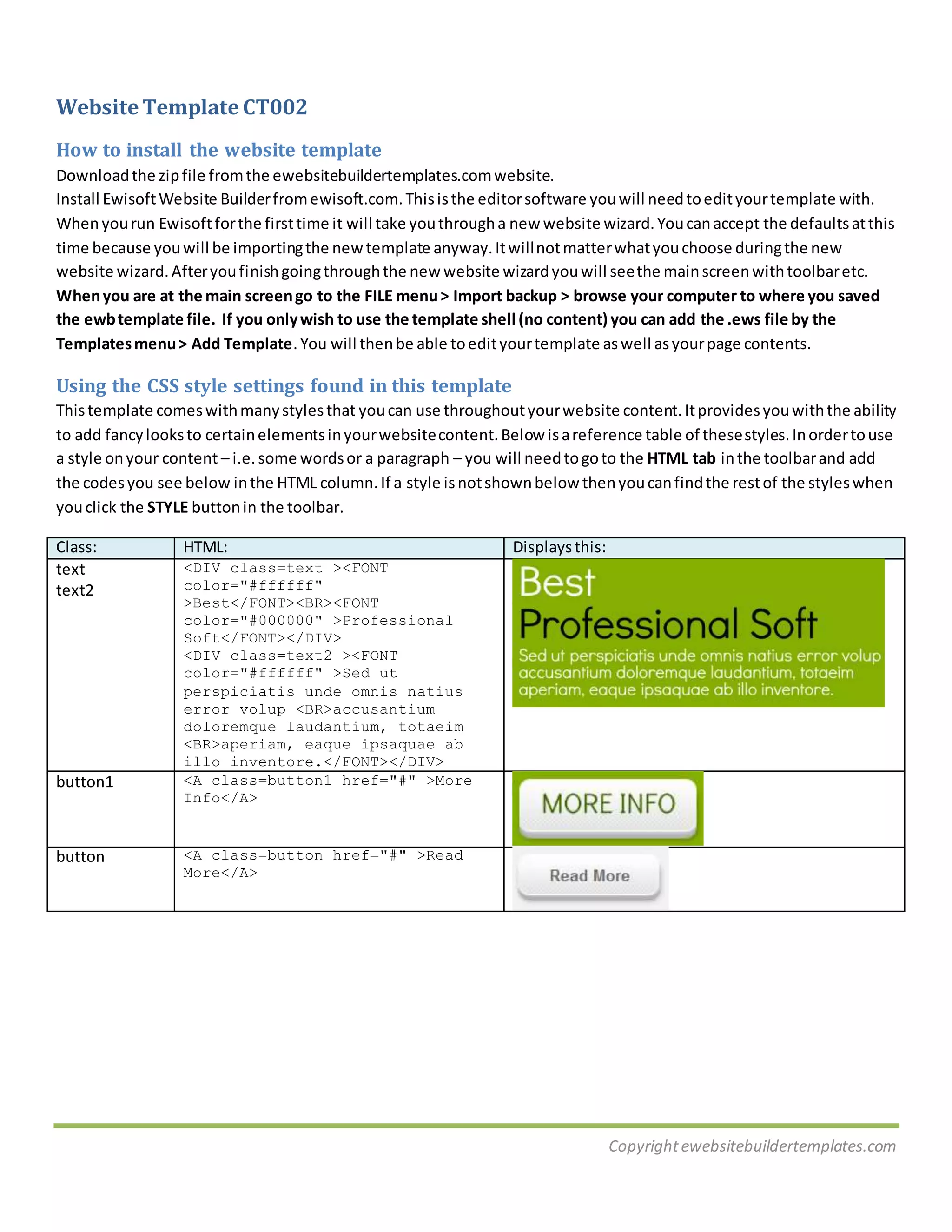 Website template ct002 | DOC