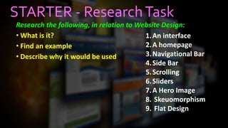 Website terminology ppt | PPTX | Web Design and HTML | Internet