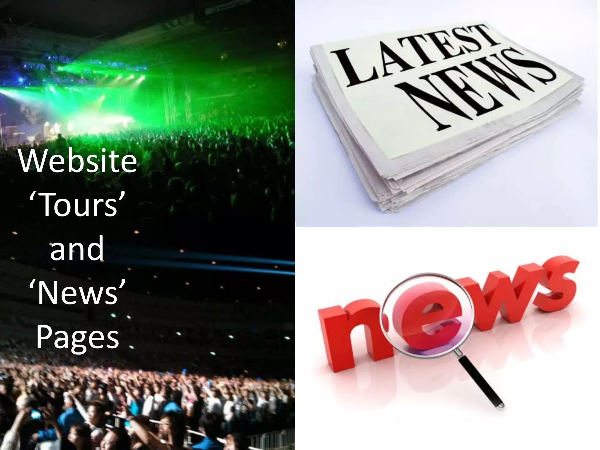 Website ‘tours’ and ‘news’ | PPTX | Musicals | Genres