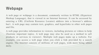 Web Technologies Types available on the internet | PPTX