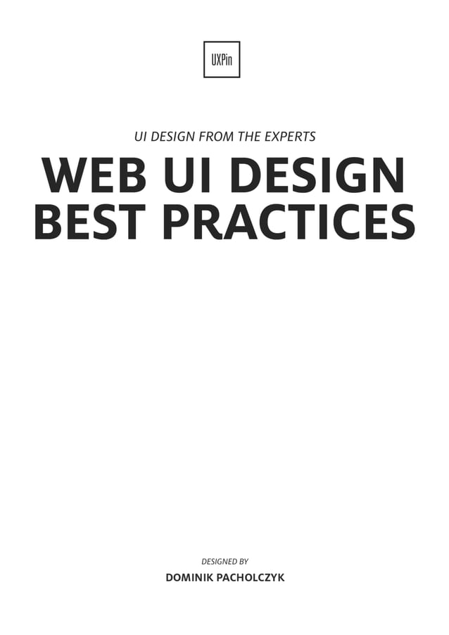 UX UI - Principles and Best Practices 2014-2015 | PDF