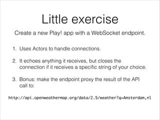WebSockets wiith Scala and Play! Framework | PDF