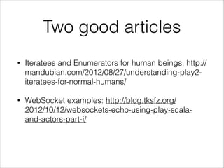 WebSockets wiith Scala and Play! Framework | PDF