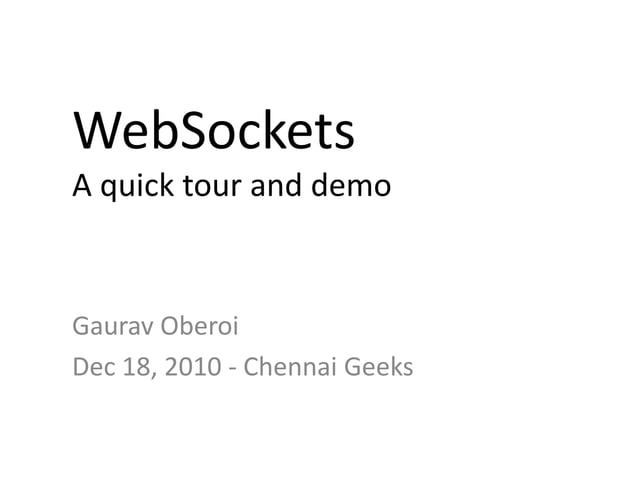 Intro to WebSockets | PPTX