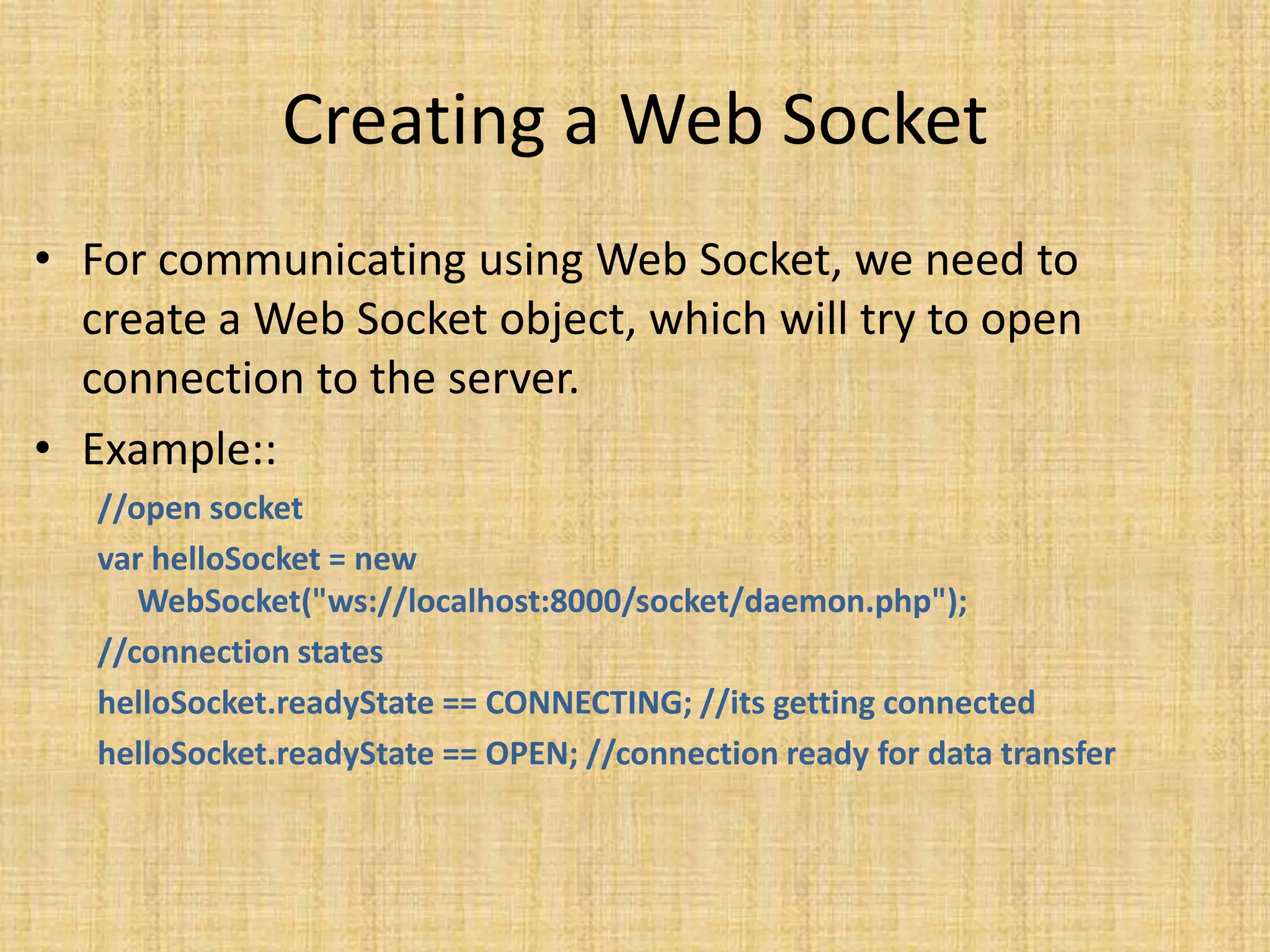 Web sockets Introduction | PPT