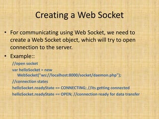 Web sockets Introduction | PPTX | Web Development | Internet