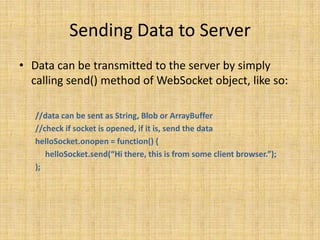 Web sockets Introduction | PPTX | Web Development | Internet