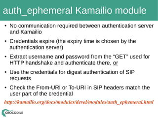 Astricon 10 (October 2013) - SIP over WebSocket on Kamailio | PPT