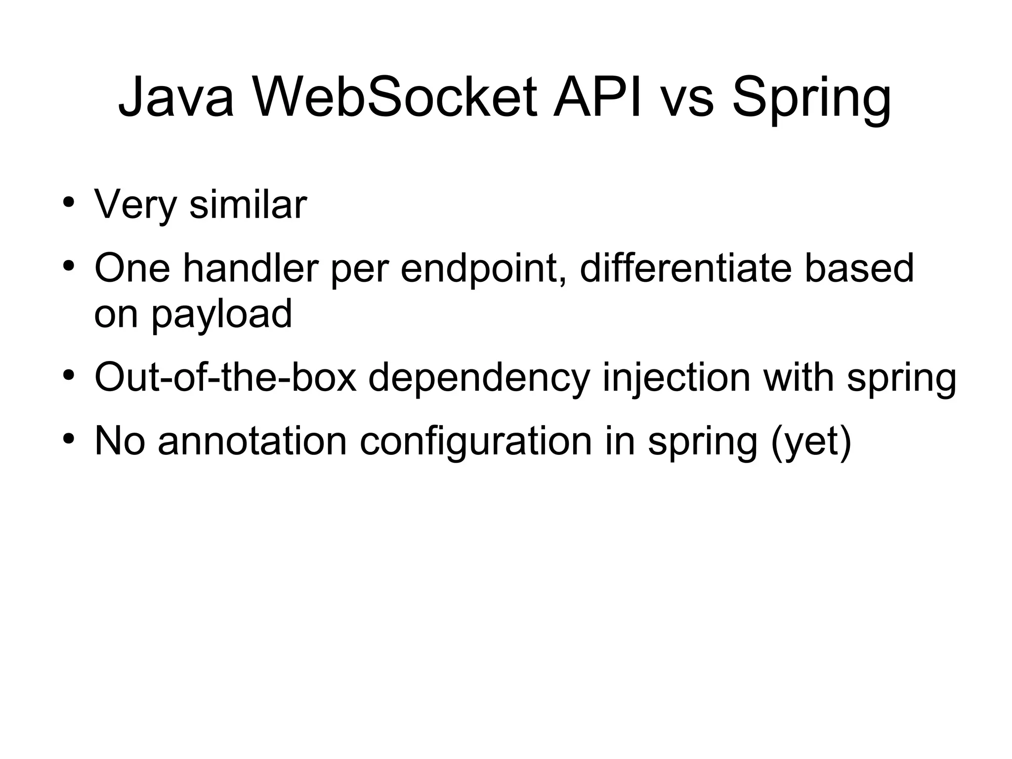 WebSockets and Java | PPT WebSockets and Java | PPT