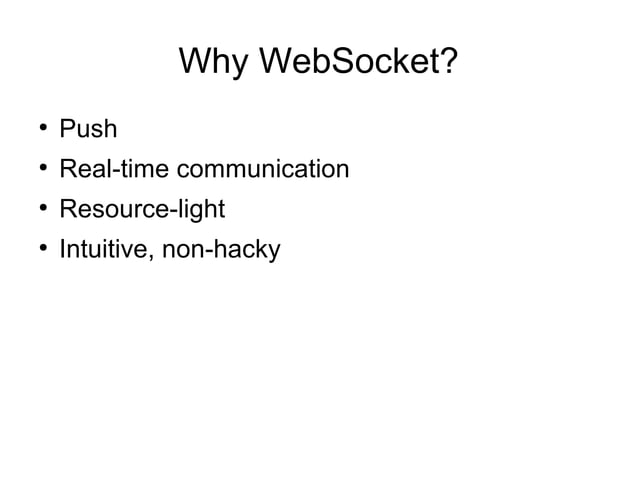 Websockets And Java Ppt