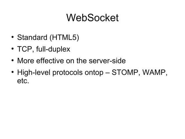 Websockets And Java Ppt