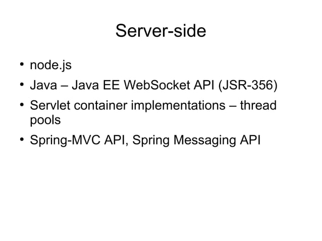 Websockets And Java Ppt