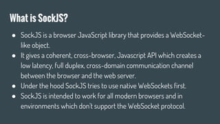 Websockets and SockJS, Real time chatting | PPT