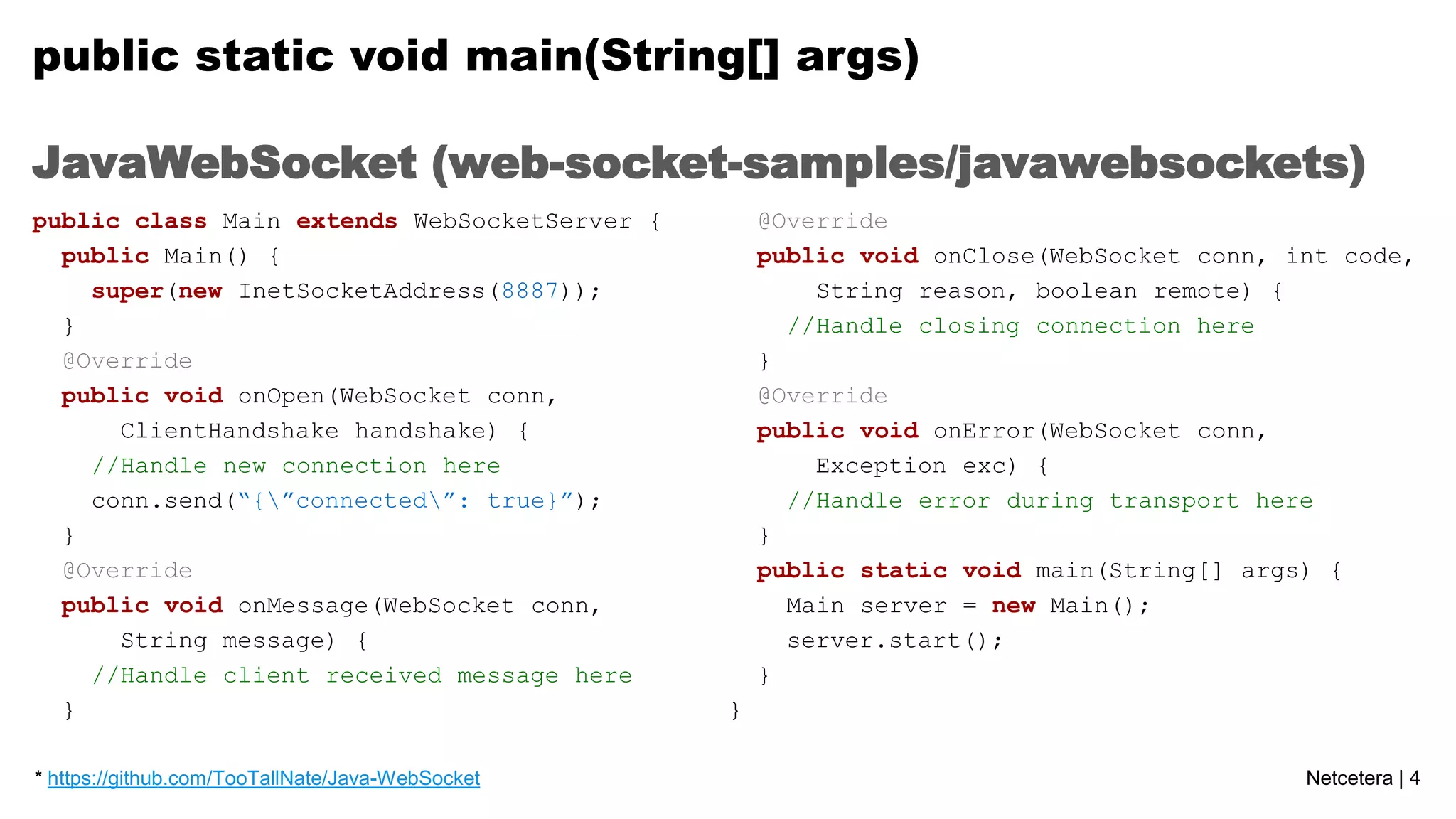 Web sockets in Java | PPTX
