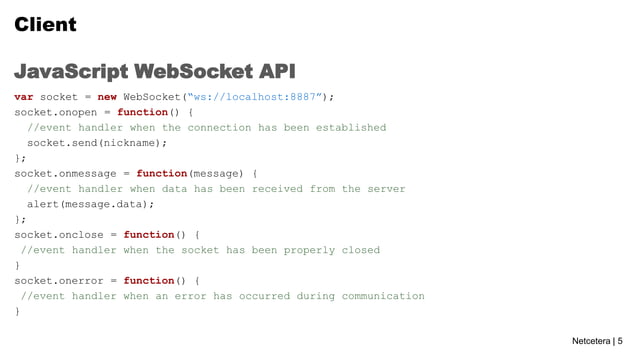 Web sockets in Java | PPTX