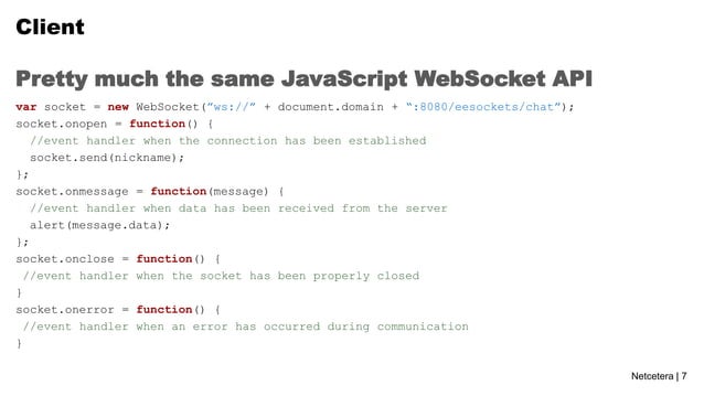 Web sockets in Java | PPTX