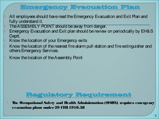 Emergency evacaution & exit route awareness training ppt by Bablu Kumar ...