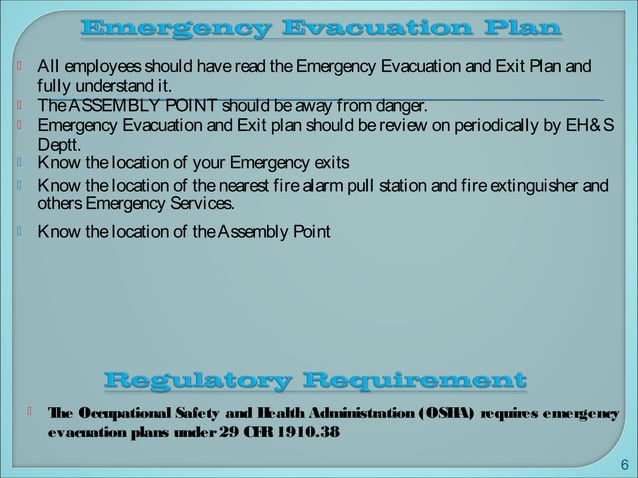 Emergency evacaution & exit route awareness training ppt by Bablu Kumar ...