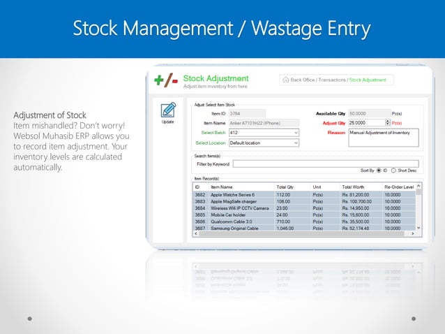 Websol Muhasib ERP Software - Quick Tour | PPT