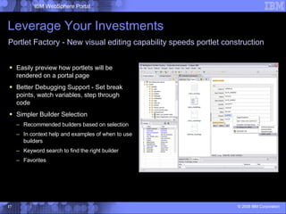 IBM WebSphere Portal 6.1 Preview - What's New | PPT