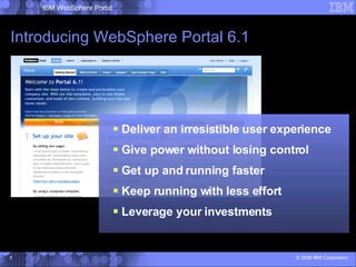 IBM WebSphere Portal 6.1 Preview - What's New | PPT