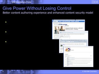 IBM WebSphere Portal 6.1 Preview - What's New | PPT