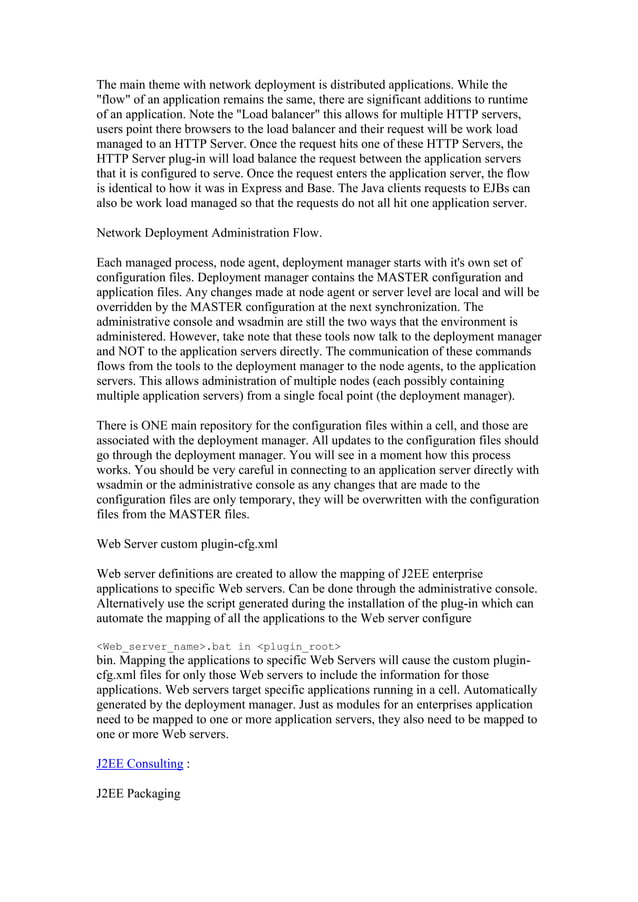 Web Sphere Application Server Features | DOCX