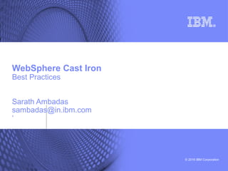 Cast Iron Cloud Integration Best Practices | PPT