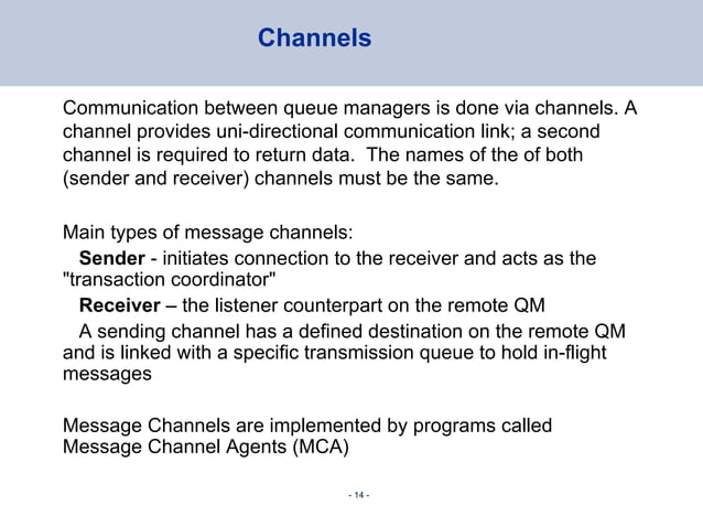 WebSphere MQ introduction | PPT | Computing | Technology & Computing