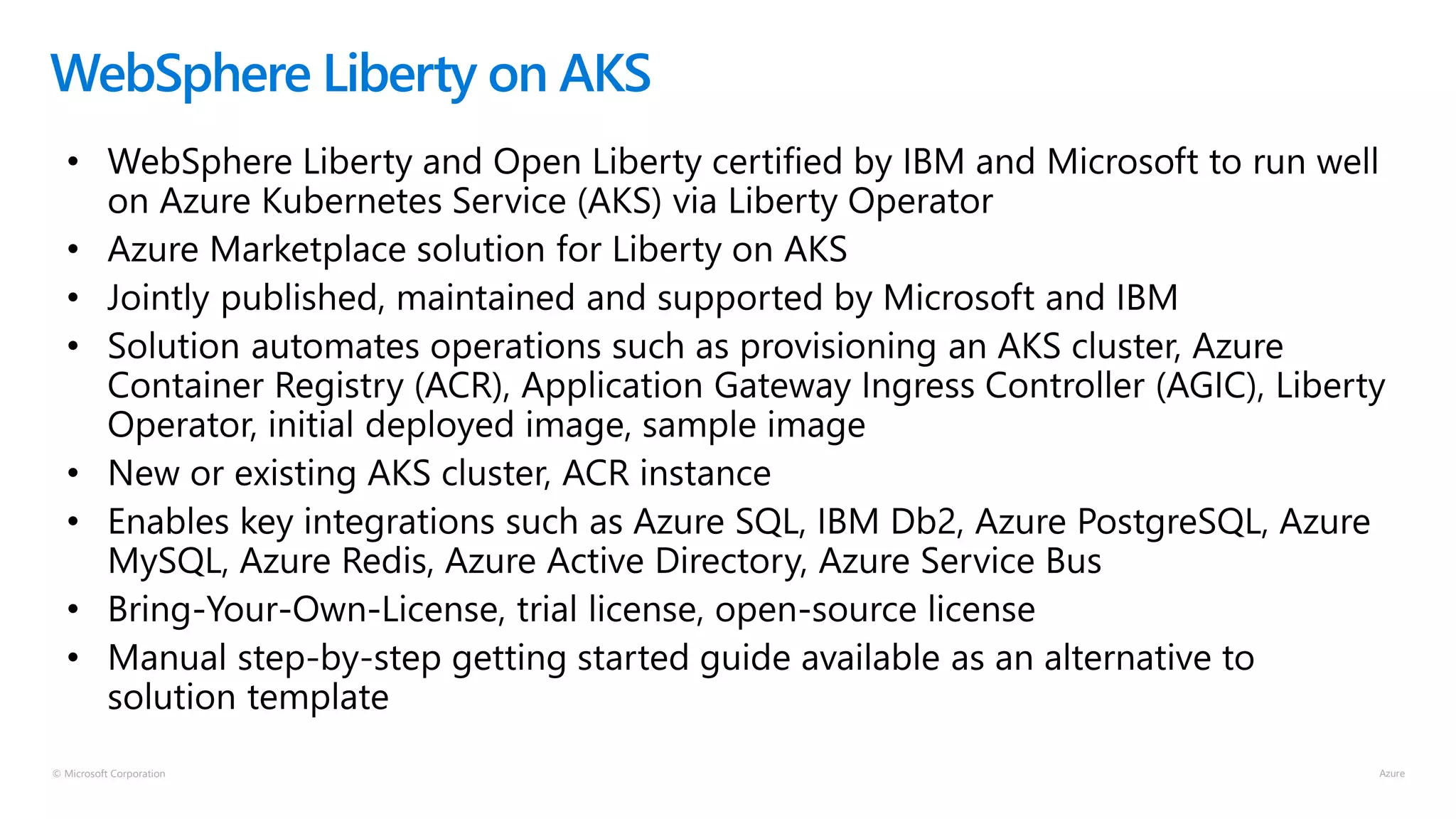 IBM WebSphere Family on Azure | PPT