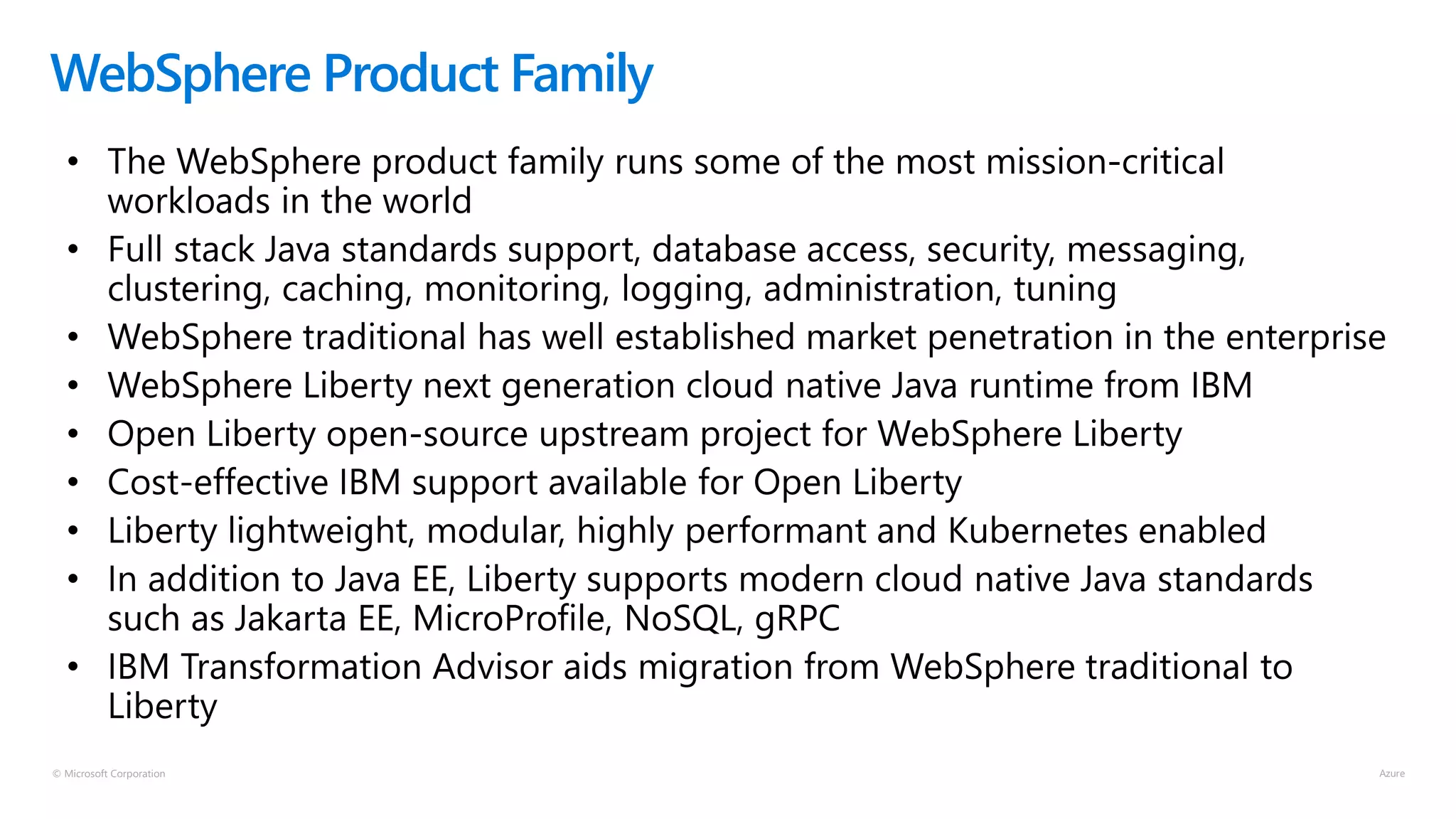 IBM WebSphere Family on Azure | PPT