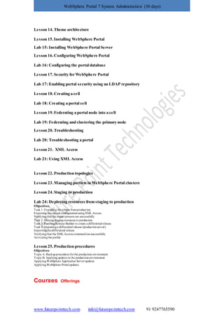 Websphere portal server administration training course | PDF