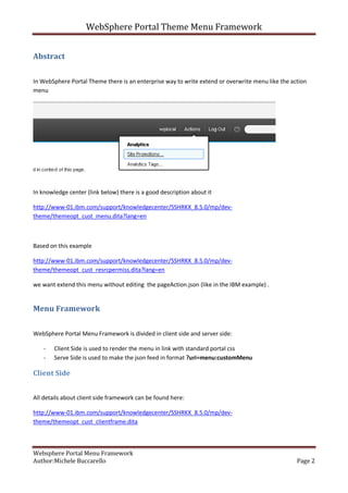 Websphere portal theme menu framework | PDF