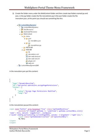 Websphere portal theme menu framework | PDF