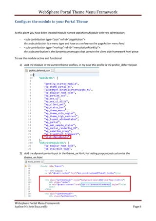 Websphere portal theme menu framework | PDF