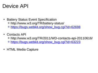 Web Standards Support in WebKit | PPT