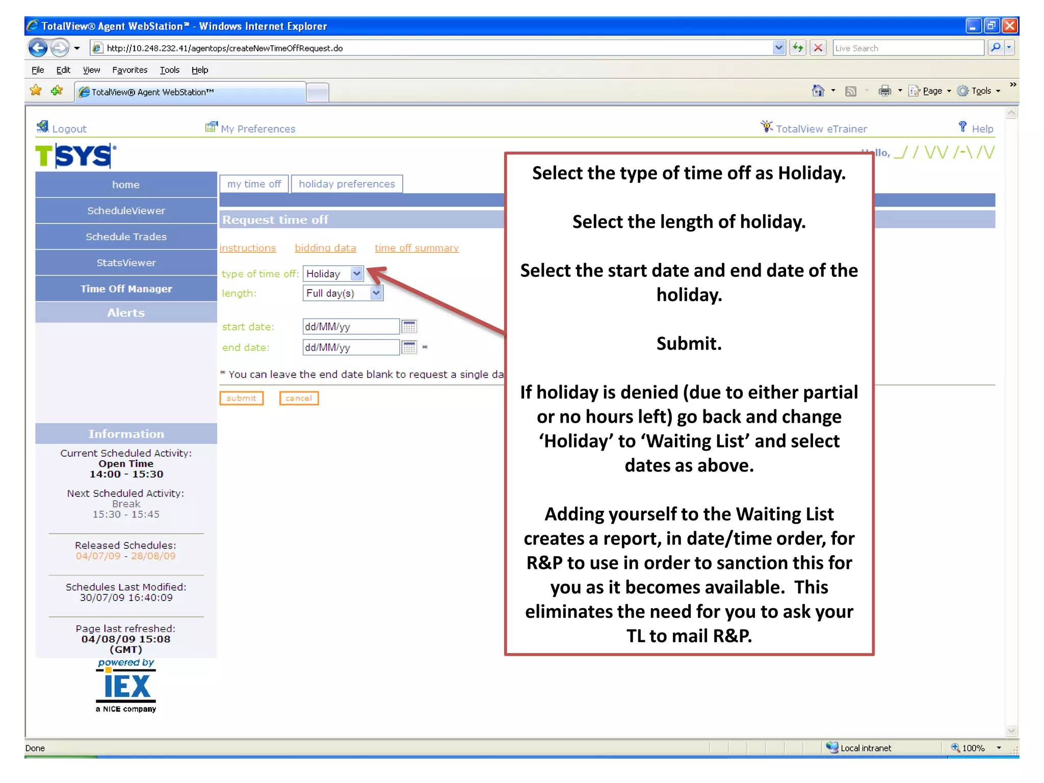 Webstation holiday process. | PPTX