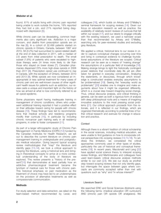 Webster 2017 from opiophobia to overprescribing- a critical scoping ...