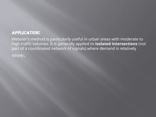 webster method of traffic signal design.pptx