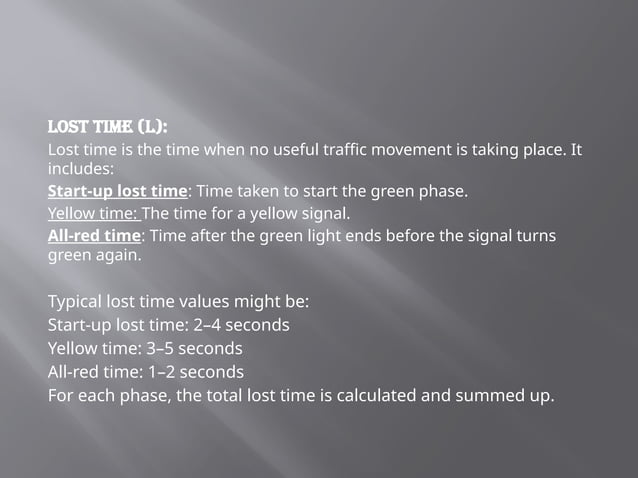webster method of traffic signal design.pptx